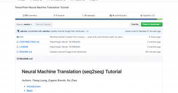 Google、機械学習ライブラリ「TensorFlow」を用いた新たな翻訳システム「Neural Machine Translation（NMT）」をGitHubにてチュートリアルを公開 ...