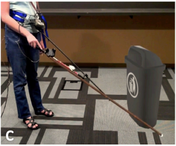 Microsoft Researchら、視覚障害者向けにVR空間で白杖トレーニングができる触覚杖コントローラを発表 | Seamless