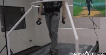 VR向け商用全方向性トレッドミル「Infinadeck」、VR歩行を実証した新たなデモ映像を公開 | Seamless