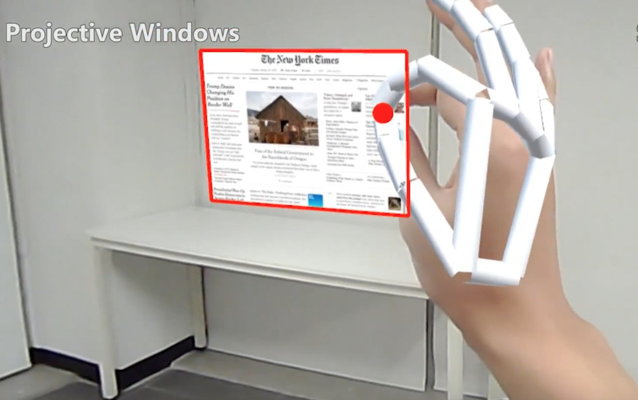 KAIST、VR/ARで平面ウィンドウを指でつまんで3D操作するインターフェース「Projective Windows」発表 | Seamless